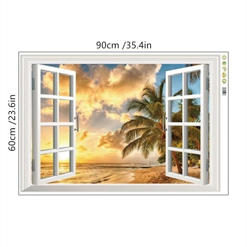 Outside the window sea view mural water city lands... – Grandado