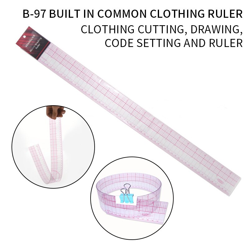 1PC 60cm Built-in Common Clothing Ruler Plastic Pr... – Grandado