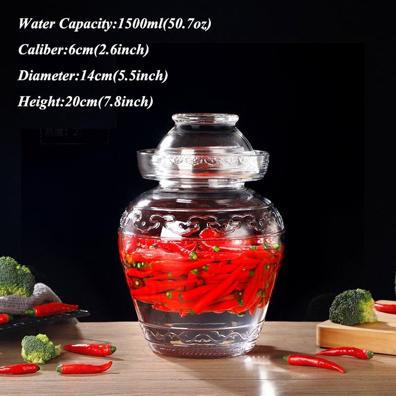 Sichuan Kimchi Jar Transparent Thicken Glass Pickl... – Grandado