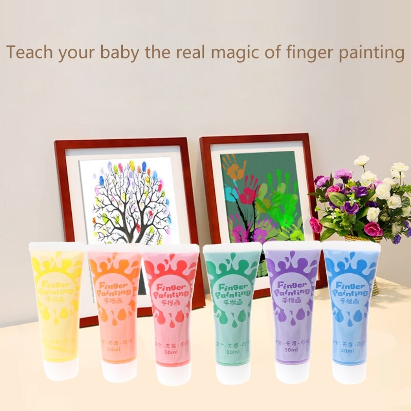 30ml Finger Paint 6 Colors Pigment Set Washable Ki... – Grandado
