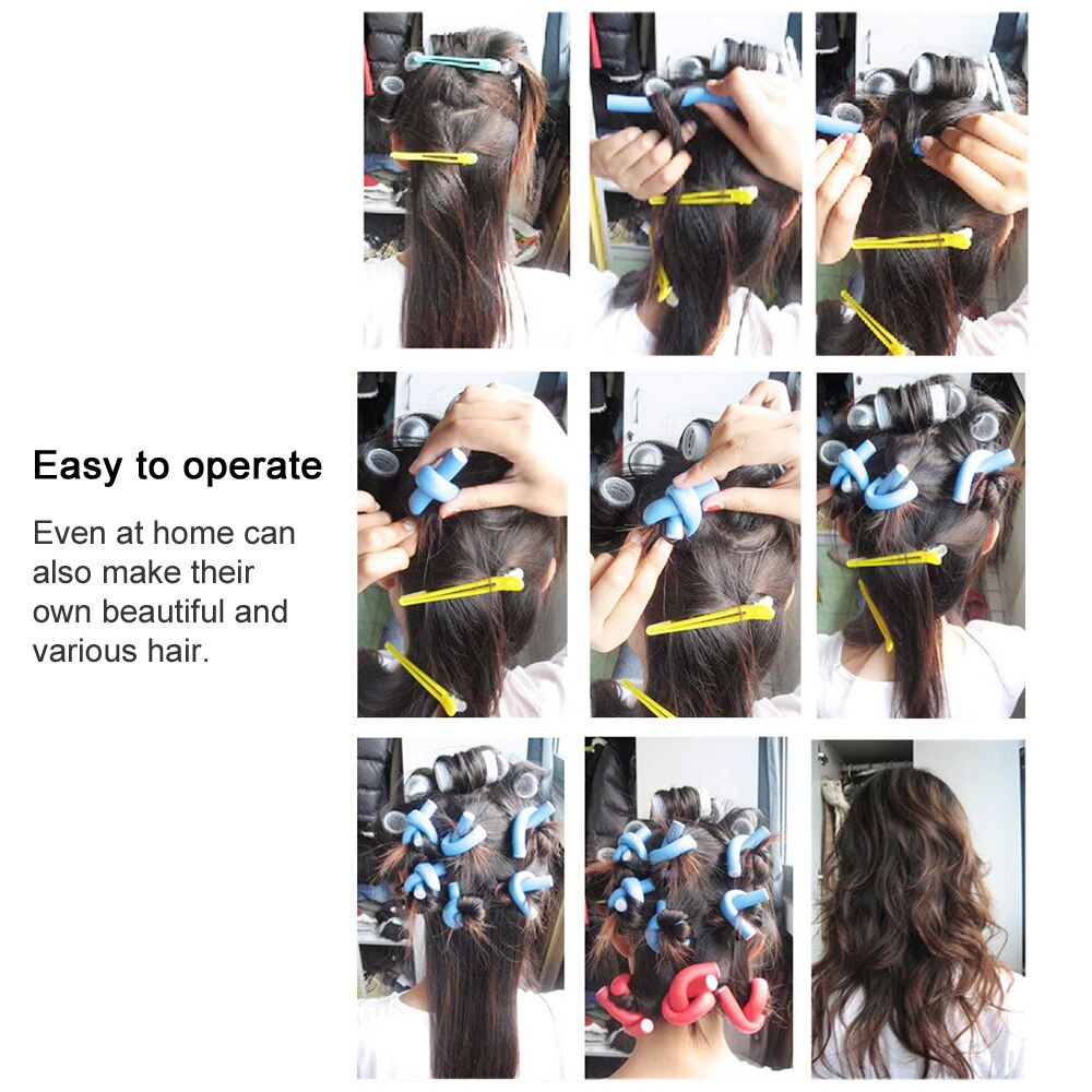 42Pcs 7 Size Hair Rollers Durable Rubber Curler Ro... – Grandado