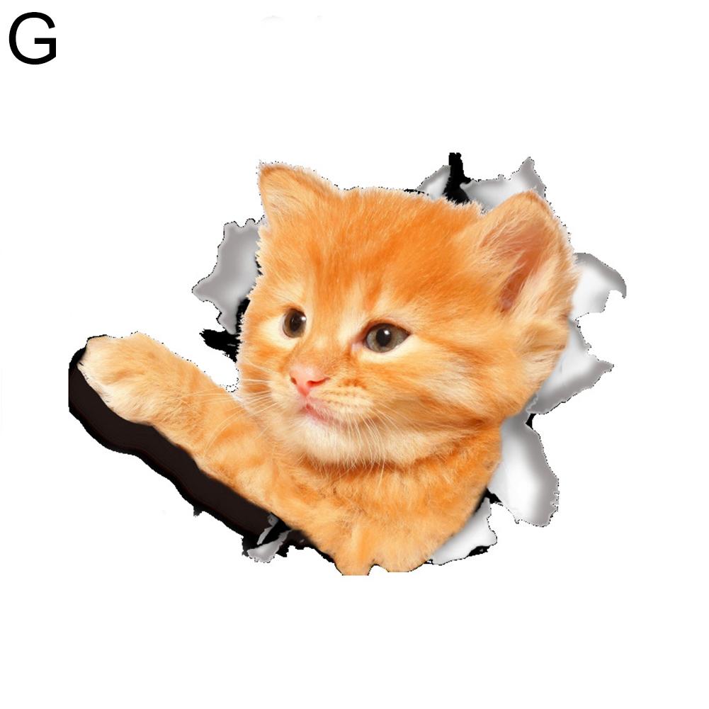 Animal Wall Sticker 3D Cute Hole View Cats Dogs To... – Vicedeal