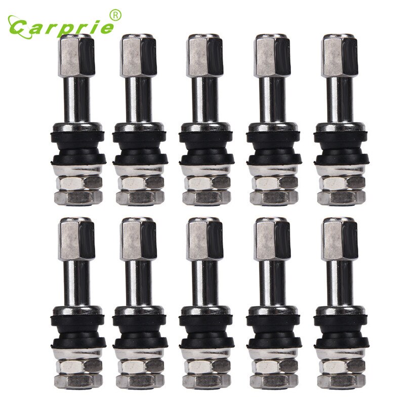 10 PCs TR43E Flush Mount Metal/Chrome Tire Stems H... – Grandado