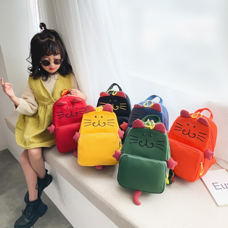 Cartoon Canvas Children Backpacks Toddler Kinderga... – Grandado