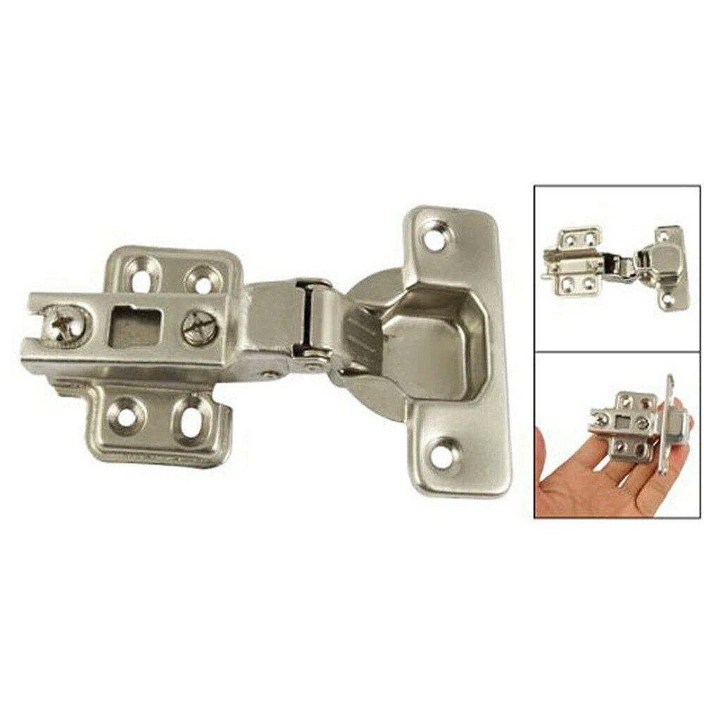 Silver Tone BuffeRing Half Overlay Hinge For CabIn... – Grandado