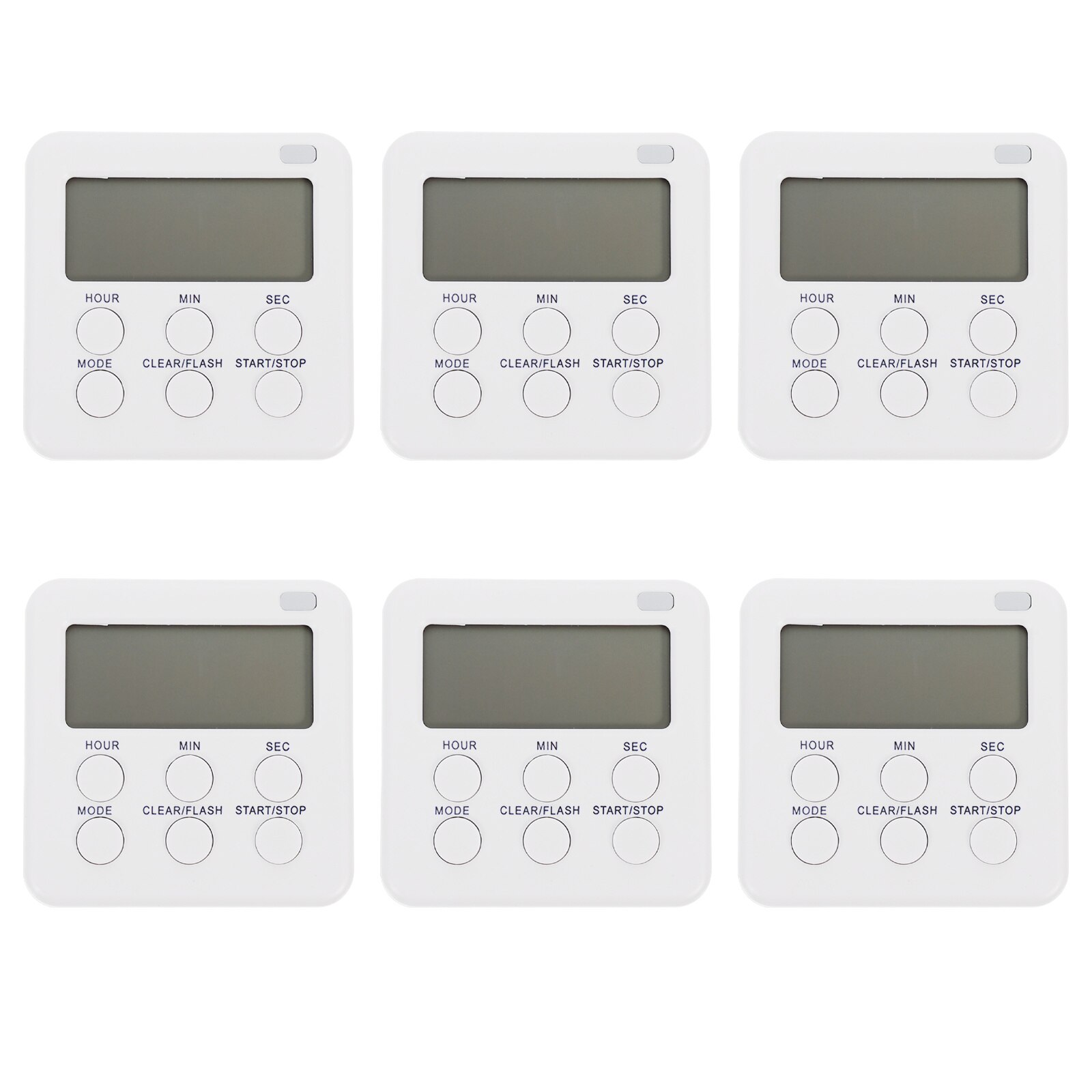 6Pcs Digital Kitchen Timers Clock and Silent Timer... – Grandado
