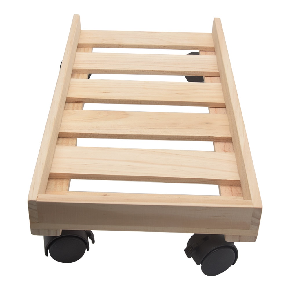Office Wooden PC Tray CPU Stand Caster Moving Roll... – Vicedeal