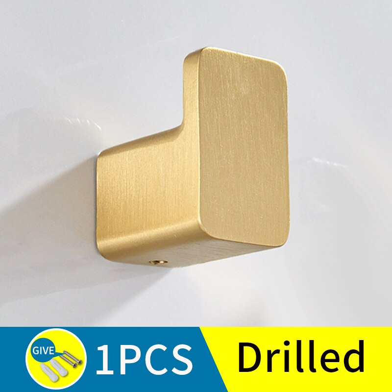 washroom robe hook golden towel clothes hook entra... – Vicedeal