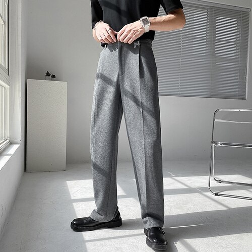 Mannen Losse Casual Straight Pak Broek Effen Kleur... – Vicedeal