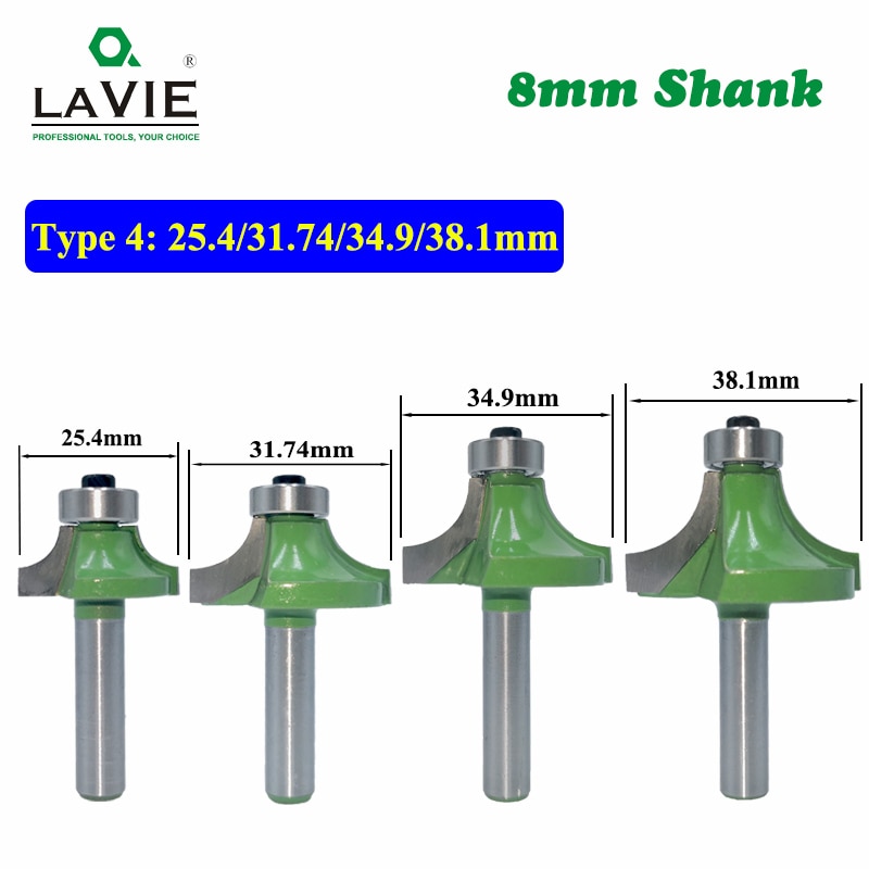LAVIE 3pcs 8mm Hoek Ronde Over Router Bit met Lage... – Vicedeal