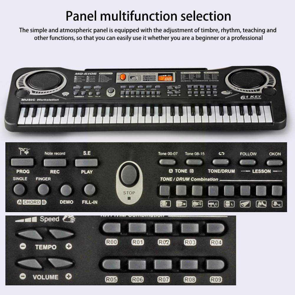 Piano eléctrico de 61 teclas para niños, teclado e... – Grandado