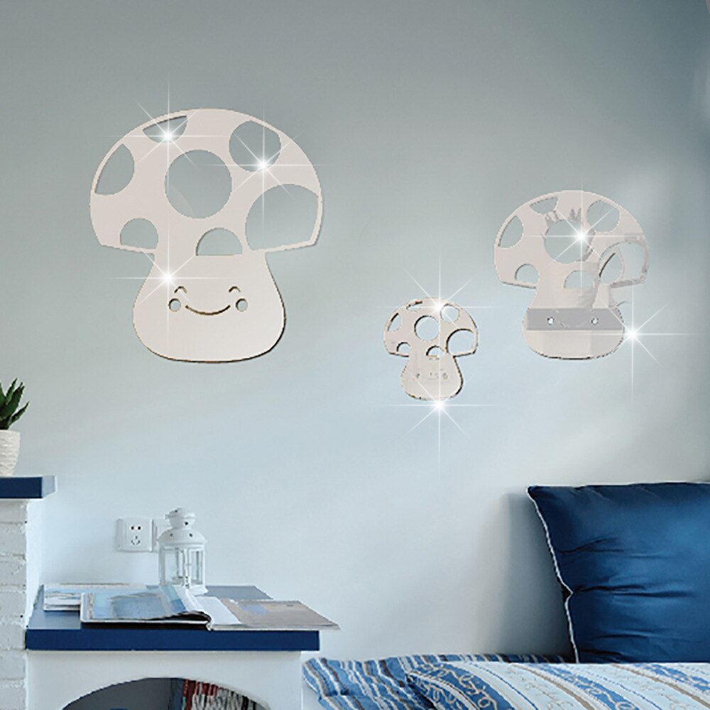 3 Stks/set Paddestoel Diy Acryl Spiegel Muur Stick... – Vicedeal