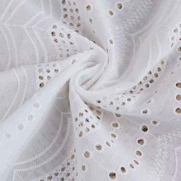 Pure White Cotton Voile Lace In Switzerland Africa... – Grandado