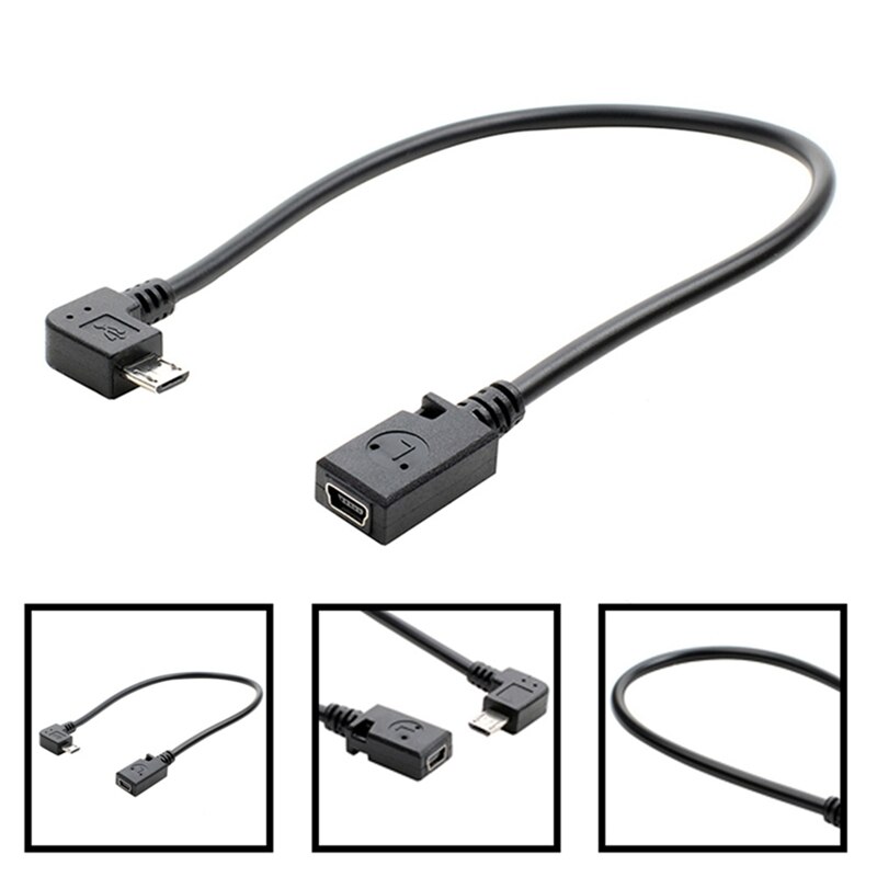 Converter Data Cable 90 Degree Micro USB Male To M... – Grandado