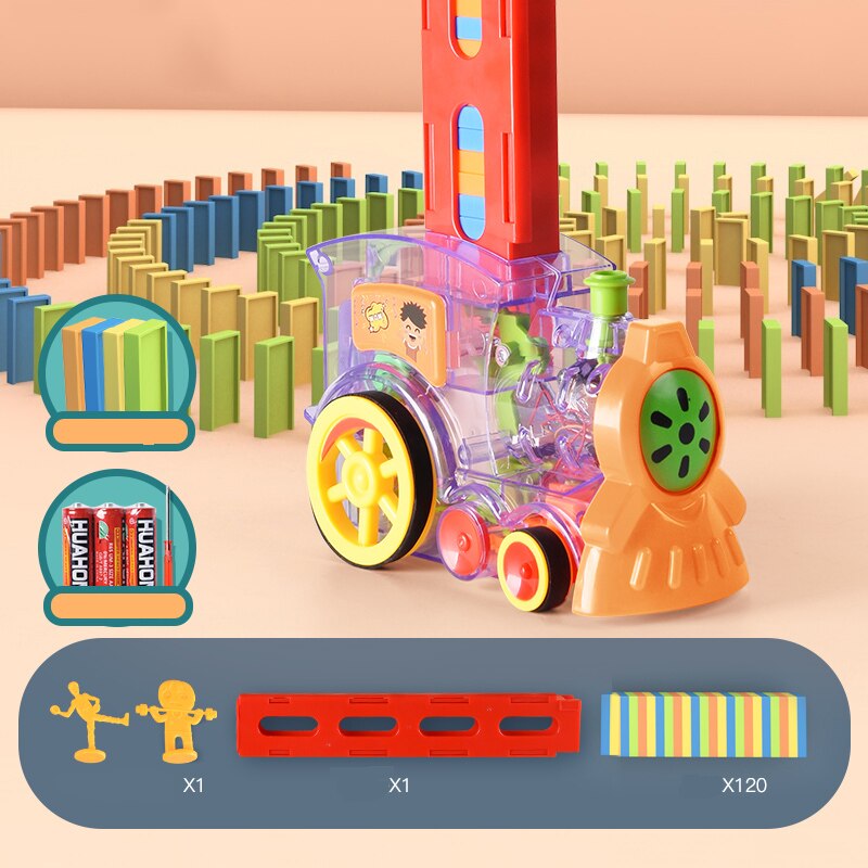 Domino Automatic Put Children Plastic Domino Block... – Grandado