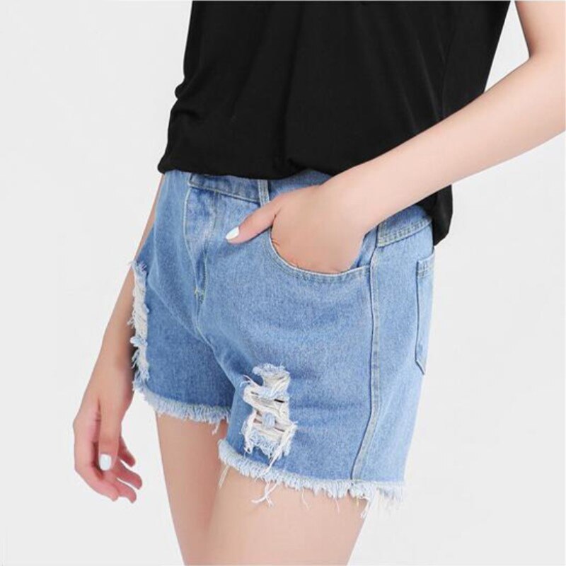 Grote size vrouwen shorts gat kwasten denim shorts... – Grandado