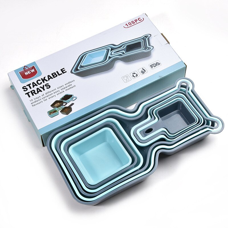 10Pcs/Set Fruit Platter Plates Storage Box Dried F... – Grandado