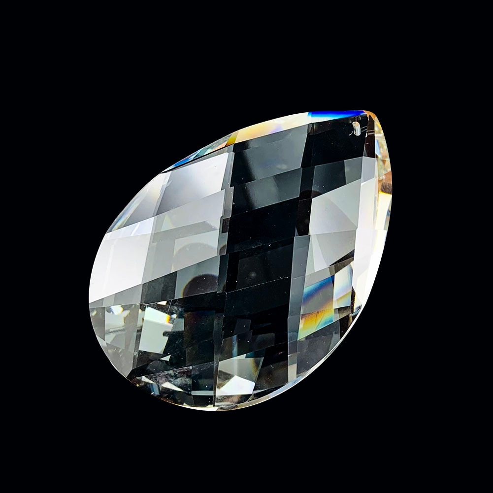 100mm Reseau Grid Crystal Clear Glass Hanging Crys... – Vicedeal