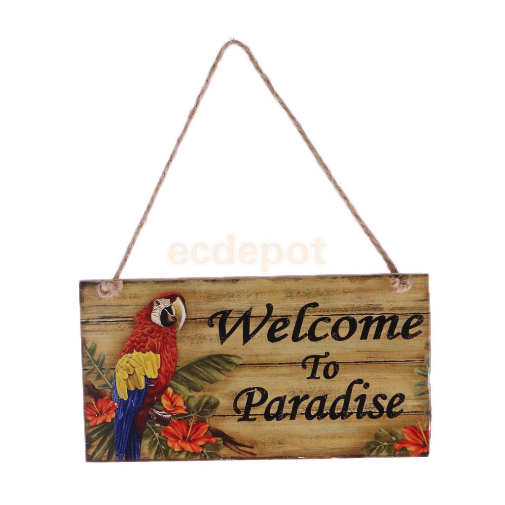 Vintage Woodland Welcome to Paradise/Paradise Foun... – Grandado