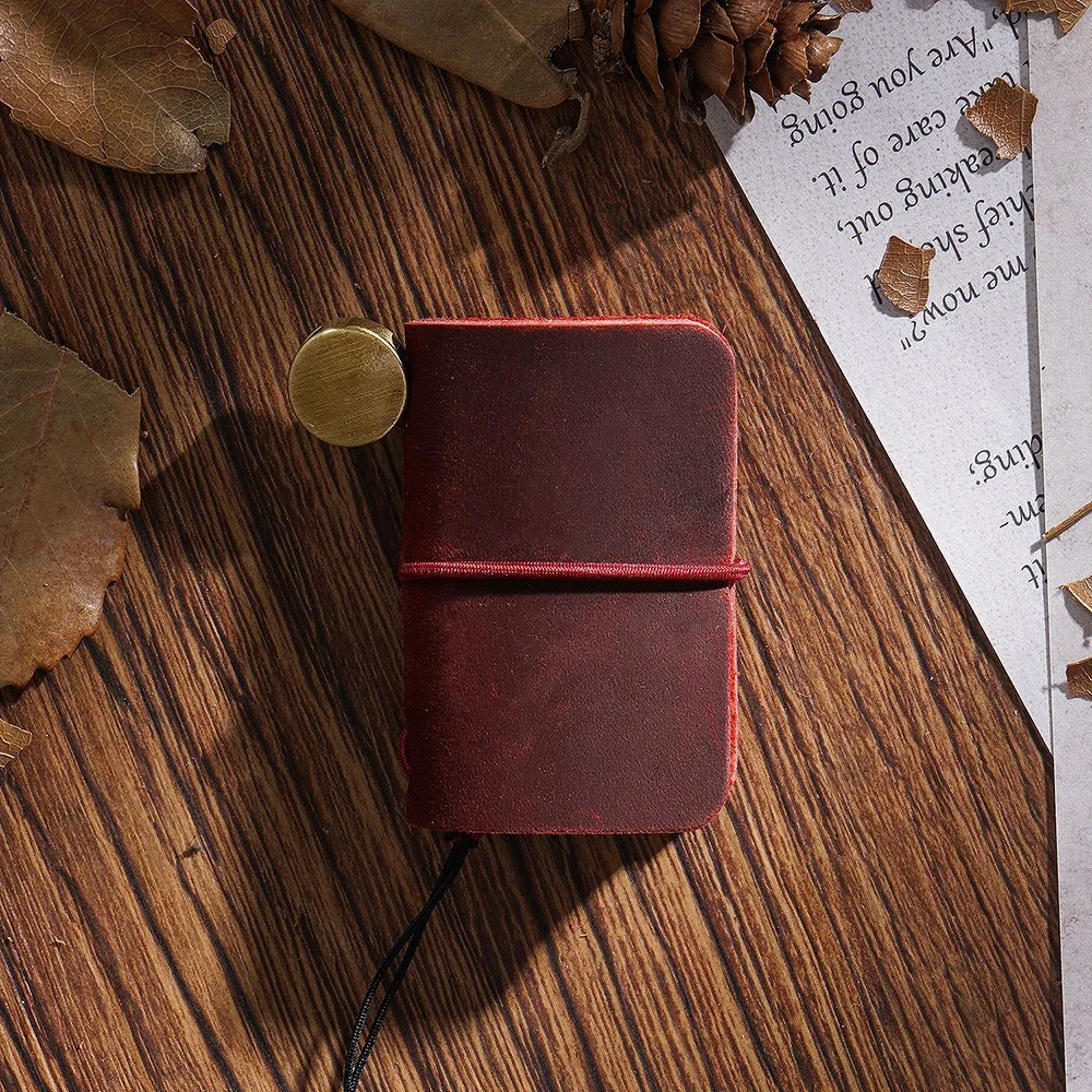 Mini Vintage Notebook Handmade Leather Notepad Por... – Grandado