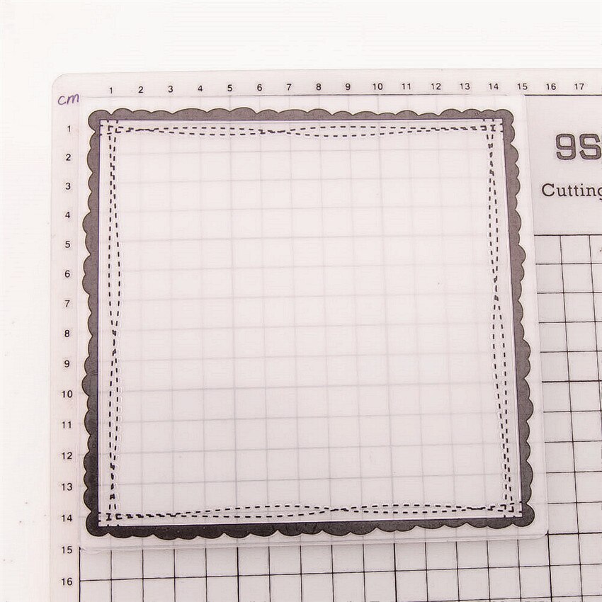 15*15cm square line Embossing folders Plastic bump... – Grandado