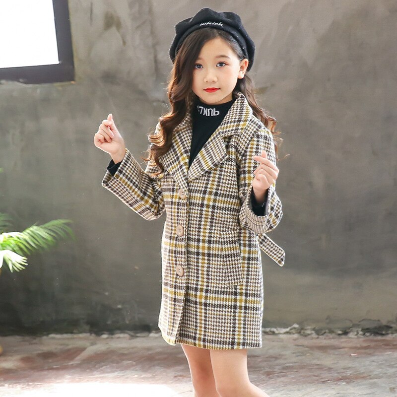 Tjej höstkappa ung tjej höst dam rutig jacka barn ... – Grandado