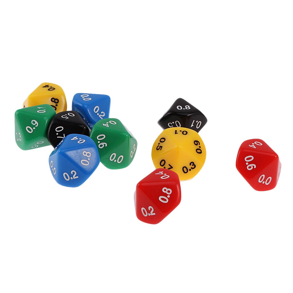 Stylish Acrylic 10 Sided Dices D10 Dice for TRPG R... – Grandado