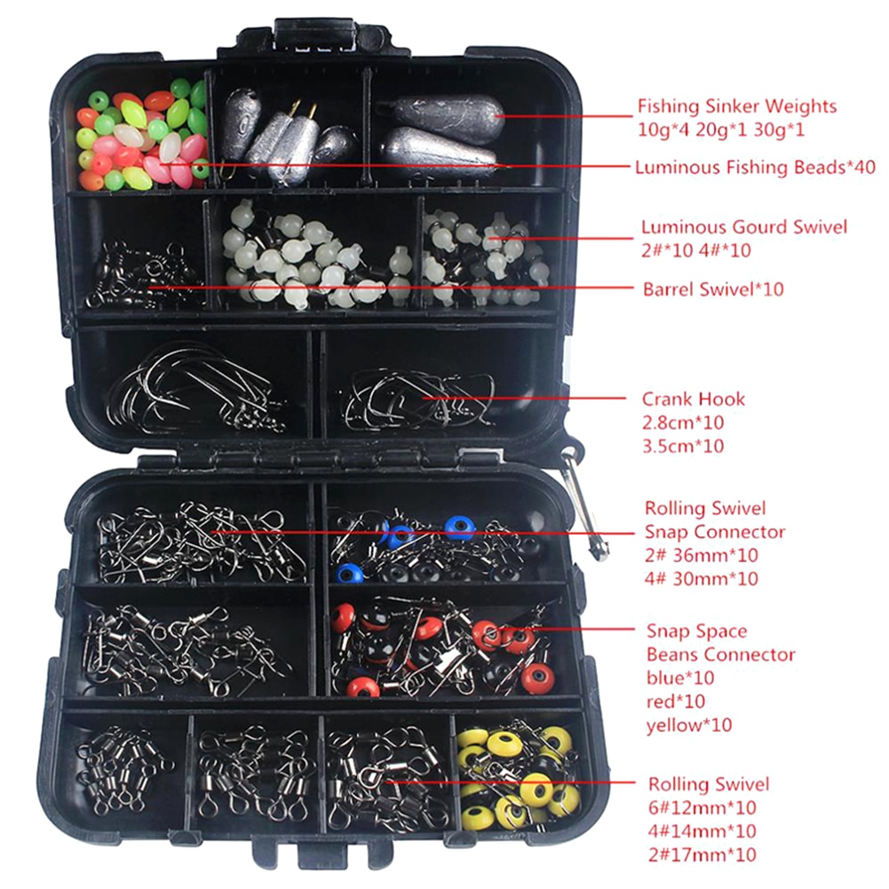 177pcs/box Fishing Accessories Kit Including Jig H... – Grandado