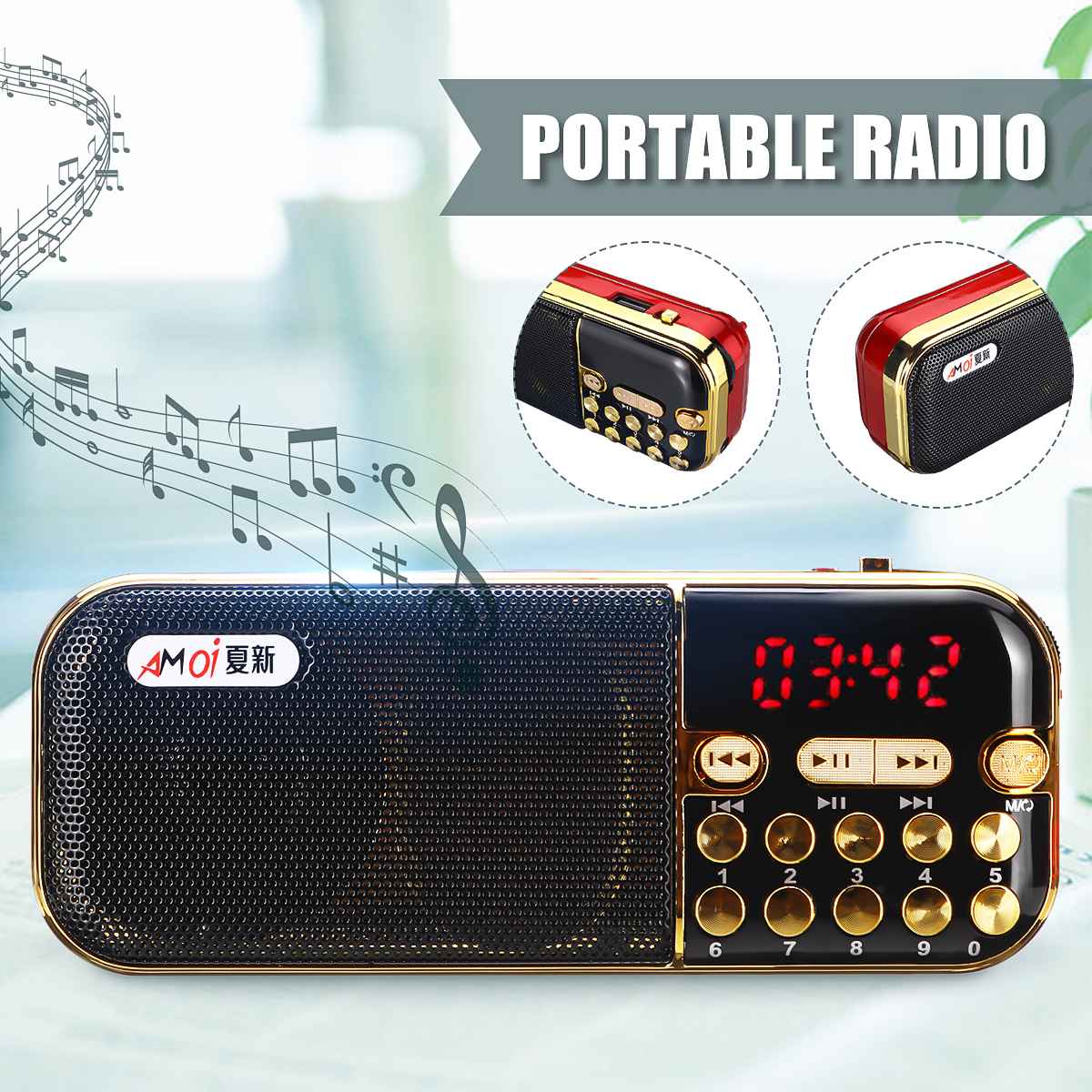 Mini Portable Radio Handheld Digital FM USB TF MP3... – Grandado