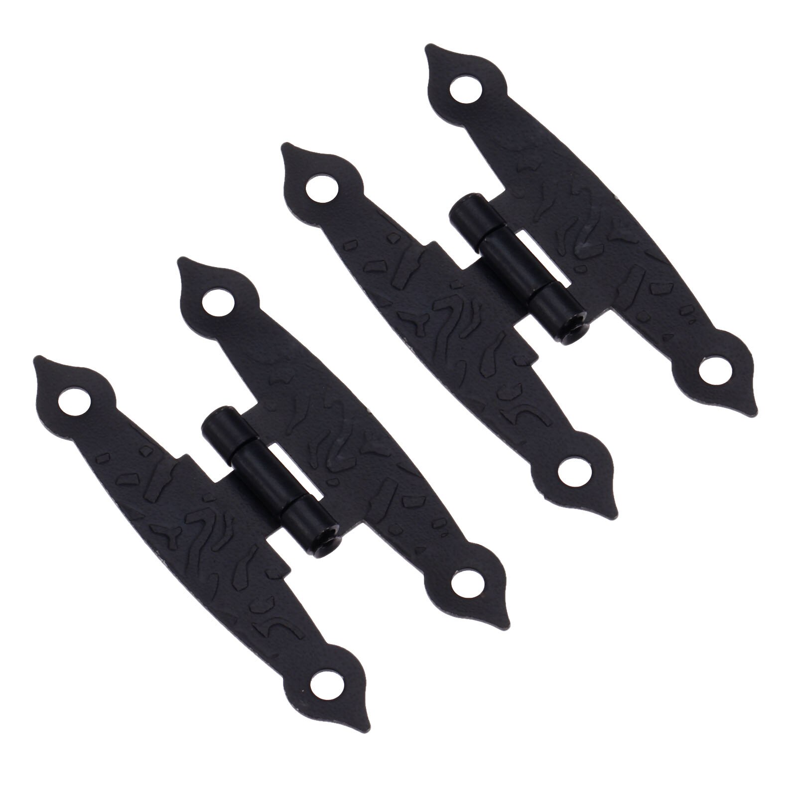 2pcs H shape Hinges +8 screws Black 65*33mm Deboss... – Grandado