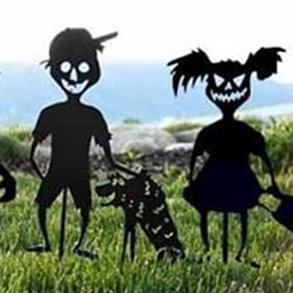 Silhouette Skull Saw Doll Shadow Yard Sign Lawn Te... – Grandado
