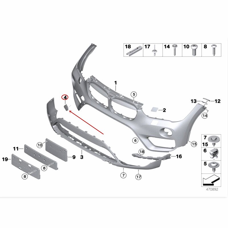 Voorbumper trailer cover Tractie haak cover Geschi... – Vicedeal