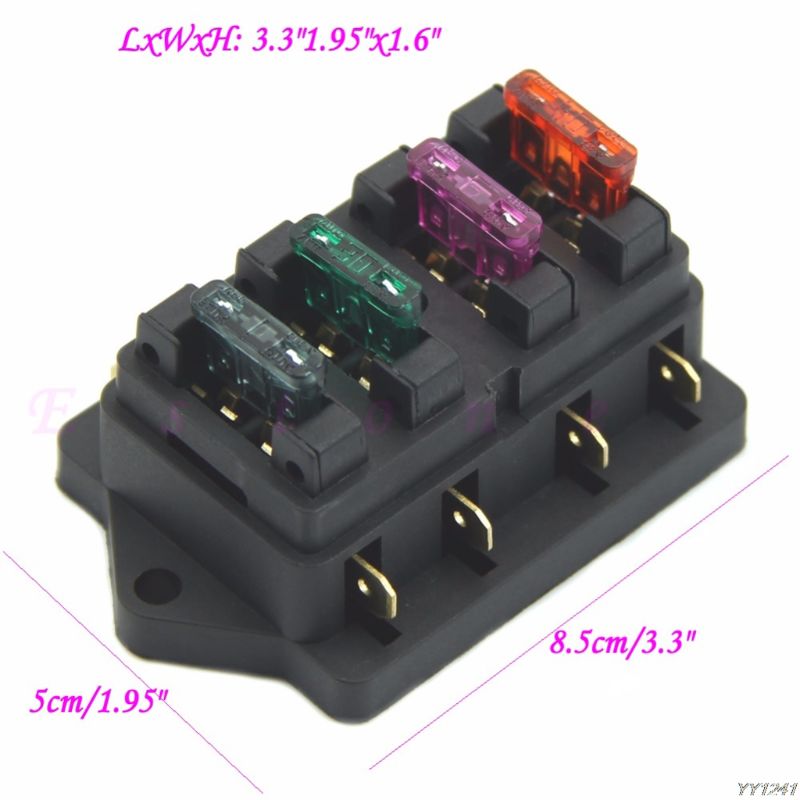 4 Way Auto Voertuig Circuit Blade Fuse Box/Houder ... – Grandado