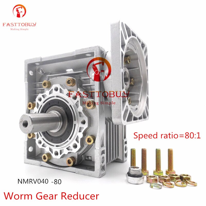 Speed Ratio 80:1 NMRV040 Worm Gear Reducer, RV40 G... – Vicedeal