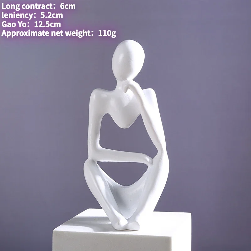 Sand Color The Thinker Abstract Statues Sculptures... – Grandado