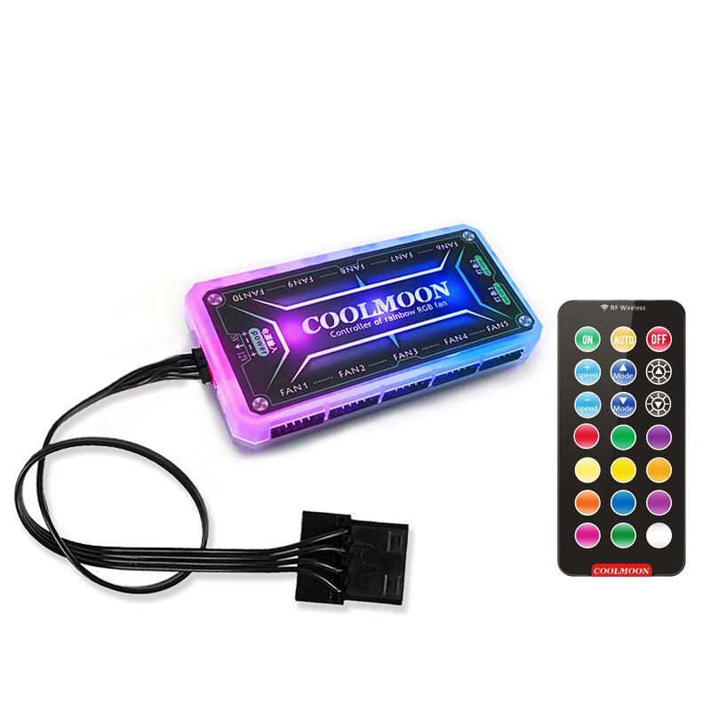COOLMOON RGB Fan Controller Luminous Color Changin... – Grandado