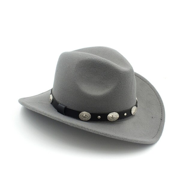 Men Wool Western Cowboy Hat For Womem Men Roll up ... – Grandado