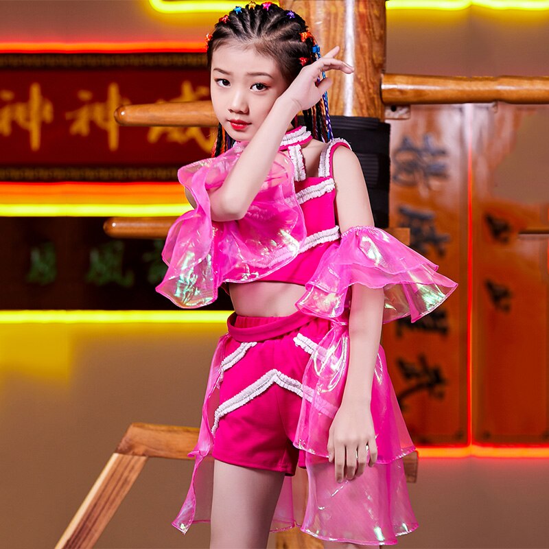 Children'S Hip Hop Costumes Girls Pink Jazz Dance ... – Grandado