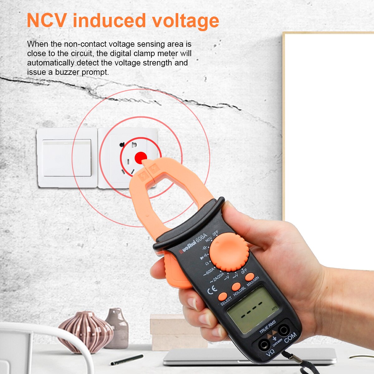 RuiShui606A Clamp Meter Multimeter Automatische Pa... – Grandado