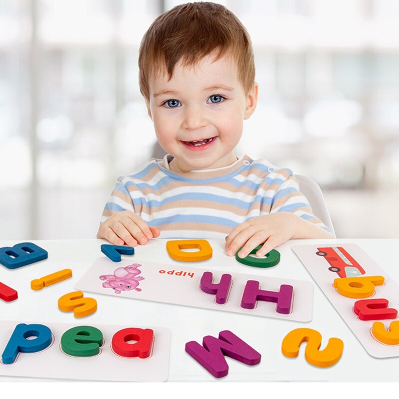 Wooden Alphabet Letter Learning Cards Early Educat... – Grandado