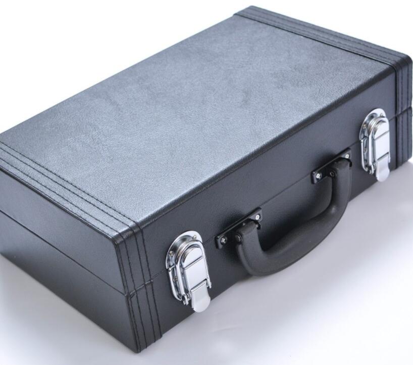 Black leather hard clarinet case for clarinet – Grandado