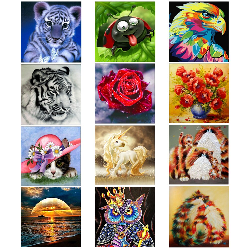 DIY 5D diamond painting cartoon animal landscape f... – Vicedeal