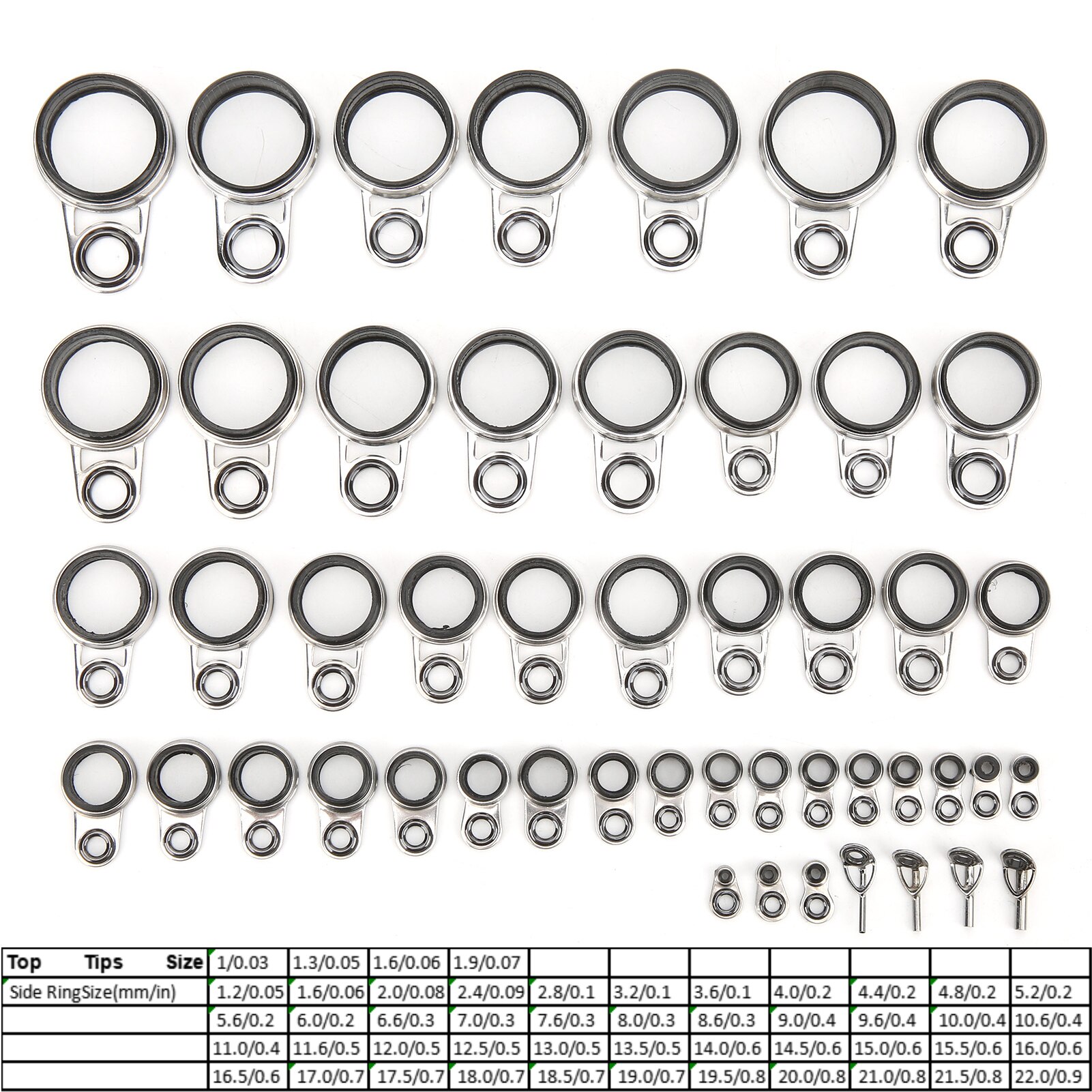 Fishing Rod Guides Line Ring Top Tip Telescopic Fi... – Grandado