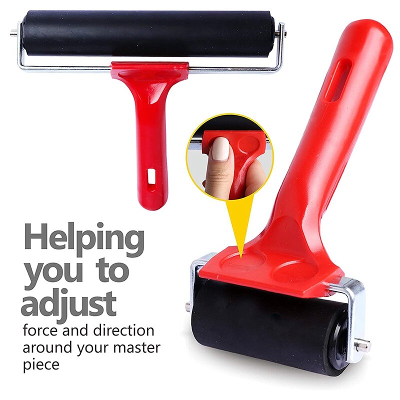 3 Pcs Rubber Roller Rubber Brayer Lijm Roller Gere... – Grandado