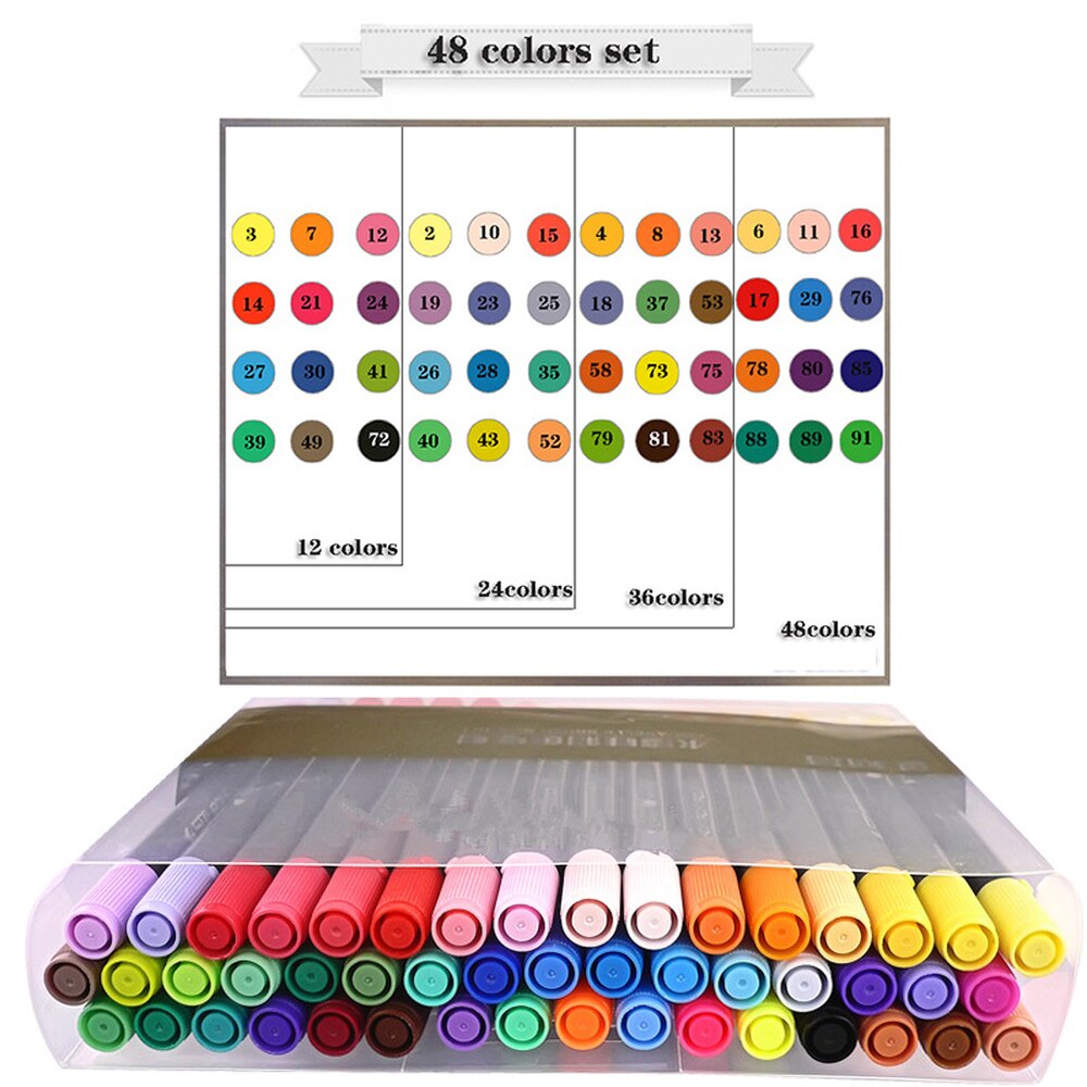 1/5/12/24/36/48/80 Kleuren Dual Head Tips Aquarel ... – Grandado