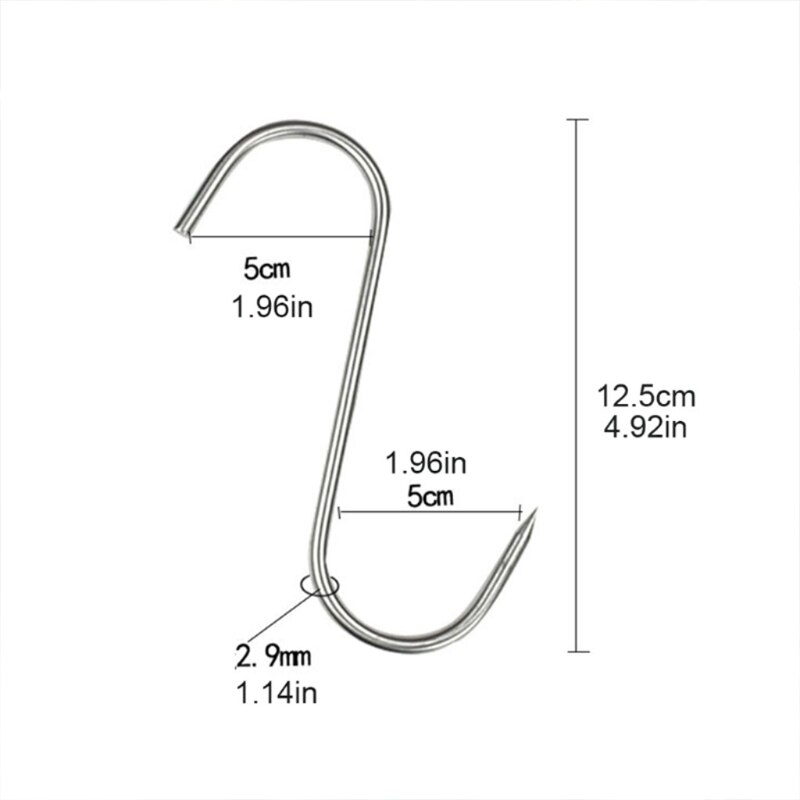 D0AD 20pcs Stainless Steel Butcher's Hook with... – Grandado