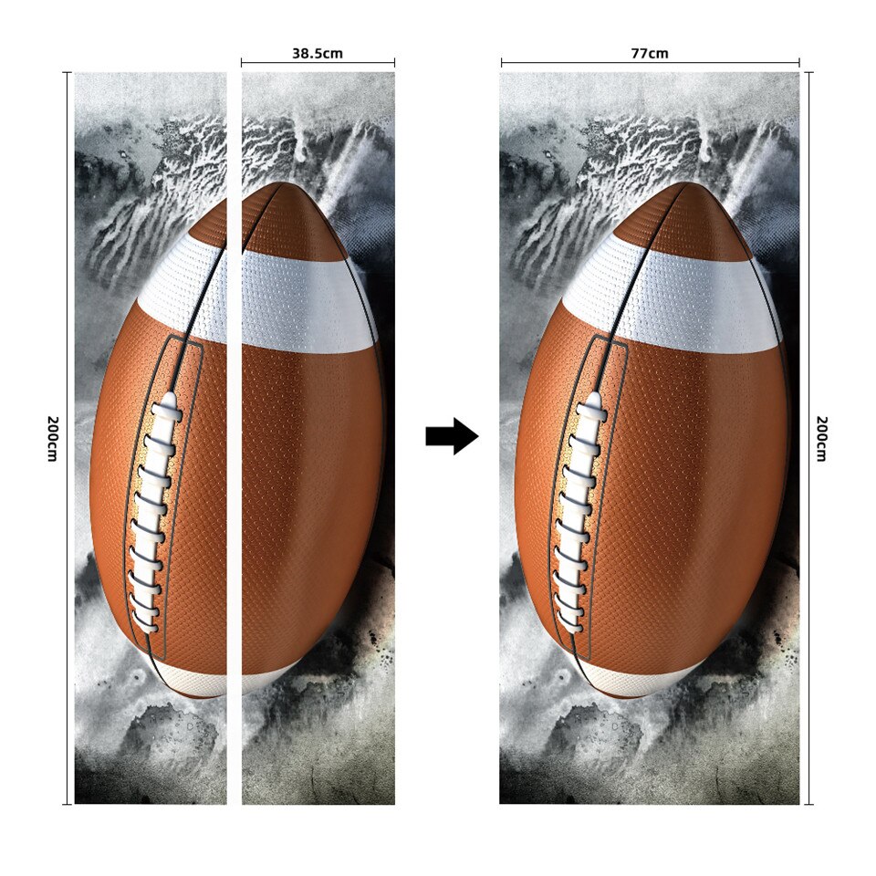 Rugby Behang Op De Deur Zelfklevende Pvc Poster Vo... – Grandado