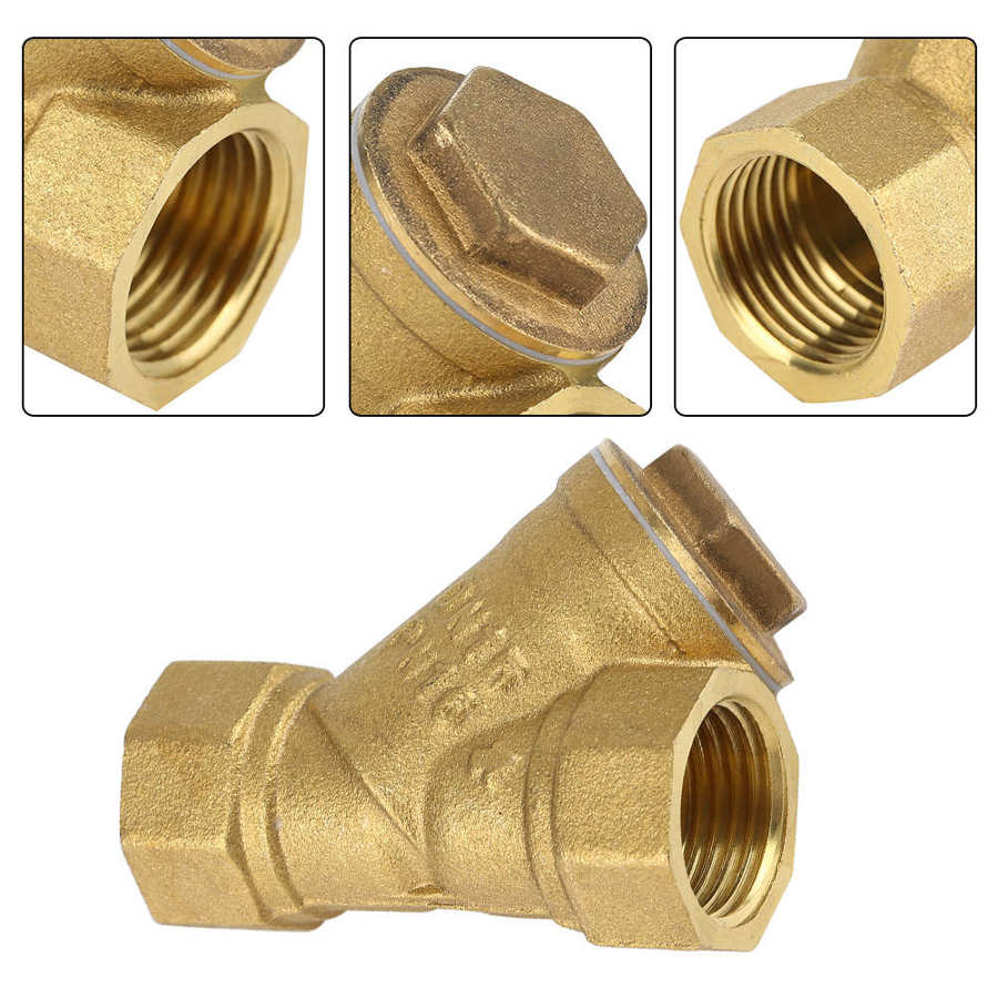 1/2" DN15 Female Type Y Brass Strainer Filter Valv... – Grandado