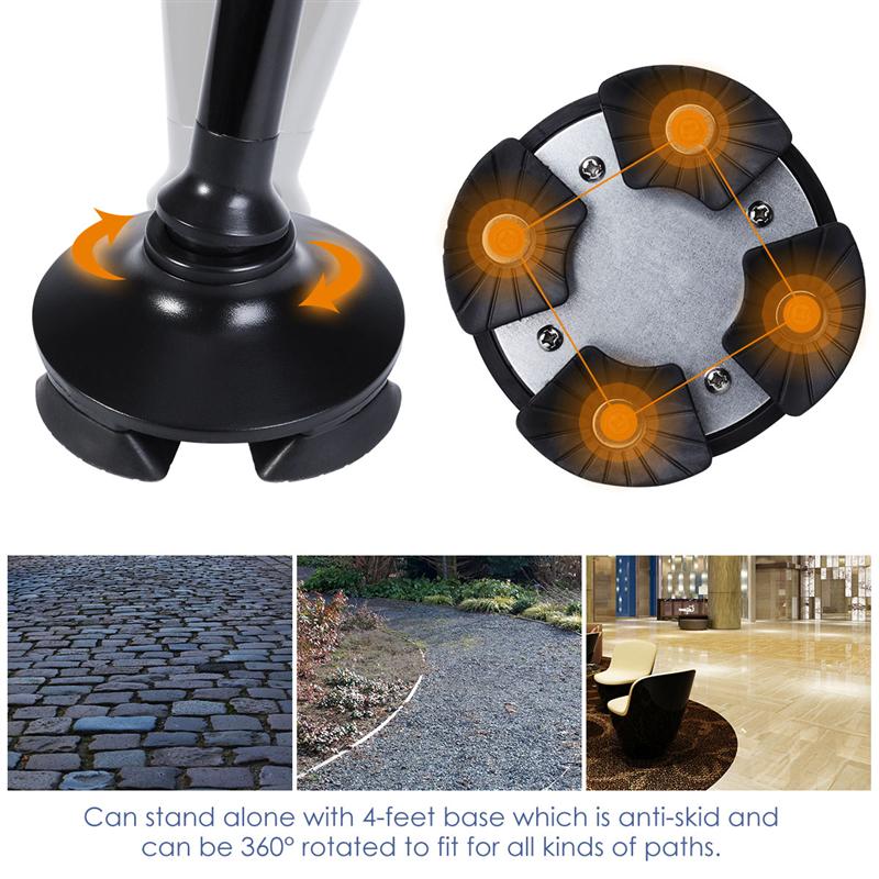 LED Telescopic Cane With Alarm Folding Cane LED Tr... – Grandado