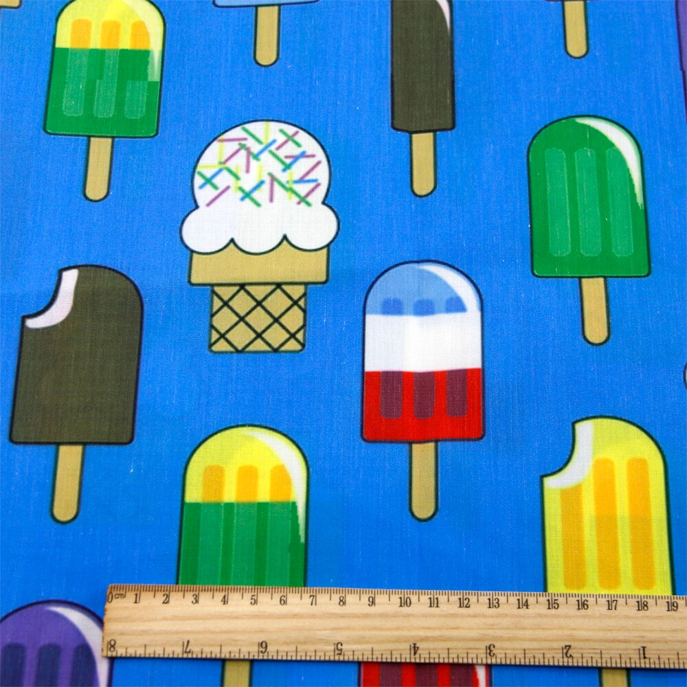 50*145cm Ladybug Ice-cream Polyester Cotton Fabric... – Grandado
